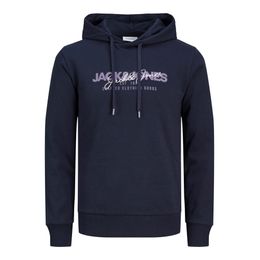 Jack & Jones JACK & JONES Sweatshirt 'JJALVIS' male size XL Navy / Lavender / White