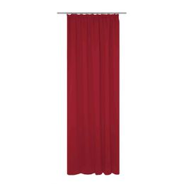 WIRTH Vorhang &raquo;Dim out&laquo; Kr&auml;uselband 1 Stk. tlg. nach Ma&szlig; rot Polyester 315cm, Kr&auml;uselband, 142cm