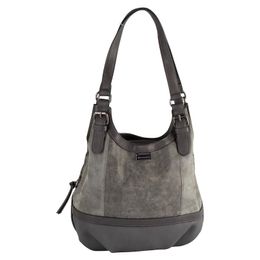 Tom Tailor Damen Tom Tailor Shopper &raquo;JUNA&laquo; mit schicken Zierschnallen grau B/H/T: 31cm x 29cm x 14cm