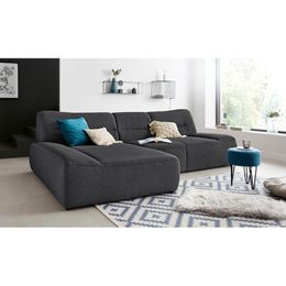DOMO collection Ecksofa &raquo;Cesena moderne Polsterecke mit flachen Armlehnen, L-Form&laquo; fester Sitzkomfort, frei im Raum stellbar grau B/H/T: 288cm x 81cm 