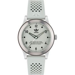 adidas originals Herren adidas originals Quarzuhr &raquo;CODE THREE&laquo; Armbanduhr, Damenuhr, Herrenuhr, Silikonarmband wei&szlig; Einheitsgr&ouml;&szlig;e