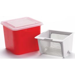 Cuisipro Aufbewahrungssystem (Joghurt- und Frischk&auml;sebereiter), sp&uuml;lmaschinengeeignet rot Kunststoff B/H/L: 13cm x 12cm x 13cm