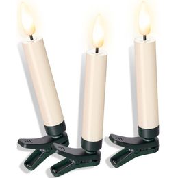 OTTO home LED-Christbaumkerzen &raquo;Bjarne, 25 kabellos Kerzen mit 3D-Flamme, H&ouml;he ca. 11,5 cm&laquo; 25 Stk.-flammig Weihnachtsdeko, Christbaumschmuck mit Dimm