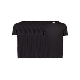 LINDBERGH Herren Kurzarmshirt "T-Shirt (Kurzarm) Relaxed Fit", schwarz, Gr. XL, unifarben, Obermaterial: 100% Baumwolle, Shirts