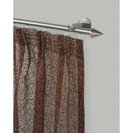 Garesa Gardinenstange &raquo;DIAMANT&laquo; &Oslash; 16 mm 1 l&auml;ufig-l&auml;ufig Wunschma&szlig;l&auml;nge Innenlauf-Vorhanggarnitur, verl&auml;ngerbar, Spitze, edelstahl silber B/L: 340cm &Oslash; 