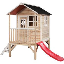 EXIT Spielturm &raquo;Loft 300&laquo; BxTxH: 185x260x255 cm beige Holz Einheitsgr&ouml;&szlig;e