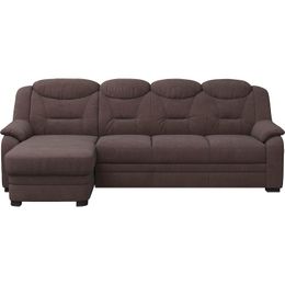 COTTA Ecksofa &raquo;Marcus L-Form&laquo; wahlweise mit Schlaffunktion grau 100% Polyester B/H/T: 262cm x 99cm x 162cm, Struktur soft, Recamiere links, Ohne 