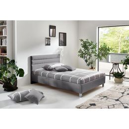 Westfalia Schlafkomfort Polsterbett grau Bezug: Microvelours (100% Polyester);Bonnell-Federkern-Matratzenbezug: 100% Polyester;Kaltschaum-Matratzenbezug: Frottee 100% 