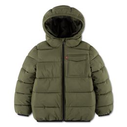 LEVI'S KIDS Jungen Winterjacke "LVB MEDIUM WEIGHT PUFFER", gr&uuml;n, Gr. 5, unifarben, Web, Obermaterial: 100% Polyester, Jacken, mit Kapuze