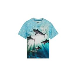 WE Fashion T-Shirt Jungen Gr&ouml;&szlig;e 110/116 hellblau / petrol / schwarz
