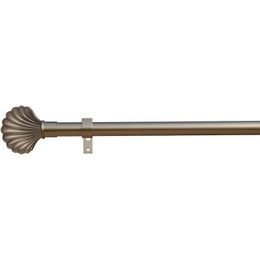 Indeko Gardinenstange &raquo;Volterra&laquo; &Oslash; 16 mm 1 l&auml;ufig-l&auml;ufig Wunschma&szlig;l&auml;nge silber Eisen B/L: 420cm &Oslash; 16mm, 1 Stk., 1 l&auml;ufig