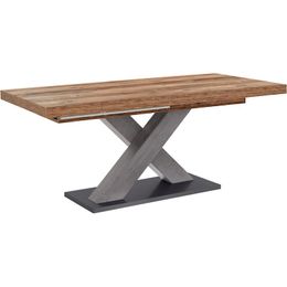 M&auml;usbacher Esstisch &raquo;Komfort Tisch&laquo; Esstisch mit X Gestell und Bodenplatte. Breite 180-280 braun B/H/T: 180cm x 76cm x 90cm