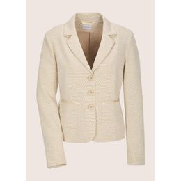Madeleine Mode MADELEINE Damen Jackenblazer "Jerseyblazer Kurzblazer mit Wabenmuster", grau, Modern, Gr. 48, Obermaterial: 65% Polyester PES. 30% Viskose CV. 5%