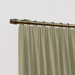 Indeko Gardinenstange &raquo;Zylinder&laquo; &Oslash; 16 mm 1 l&auml;ufig-l&auml;ufig Wunschma&szlig;l&auml;nge gold Eisen B/L: 190cm &Oslash; 16mm, 1 Stk., 1 l&auml;ufig
