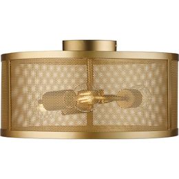 Searchlight Deckenleuchte &raquo;Fishnet 3Lt Deckenleuchte - Mattgoldenes Metall&laquo; E27 1 Stk. gold H: 21cm, 1 Stk.
