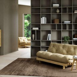 Karup Design Daybett &raquo;Roots Sofa Bed, Schlafsofa,, Bettfunktion, FSC -Massivholz,&laquo; Inkl. Futonmatratze, Made in Europe, langlebig, B: 140 oder 160 cm beige Bezug: 