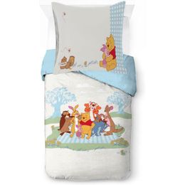 Disney Kinderbettw&auml;sche &raquo;Winnie The Pooh Party&laquo; 2 100% Baumwolle Linon, Obermaterial: 100% Baumwolle B/L: 135cm x 200cm, 1 Stk., 1 Stk., Linon, B/L: 80cm x 