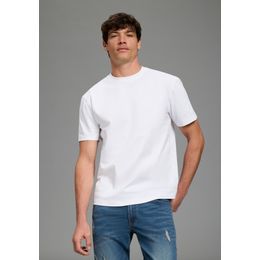 Bruno Banani Herren T-Shirt "Oversize", wei&szlig;, Gr. XXXL, unifarben, Single Jersey, Obermaterial: 100% Baumwolle, Shirts, Kurzarmshirt, l&auml;ssige