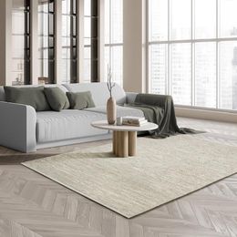 the carpet Teppich &raquo;Boho Nature Wool&laquo; rechteckig Natur Wool Handgewebter Wollteppich skandinavischen Boho-Look beige Wolle B : 120cm 1 Stk., L: 170cm