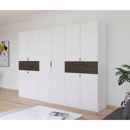 Rauch Dreht&uuml;renschrank &raquo;Kleiderschrank Schrank Garderobe W&auml;scheschrank TICAO&laquo; Schubladen in der H&ouml;he variabel positionierbar, mit 2 ger&auml;umigen 