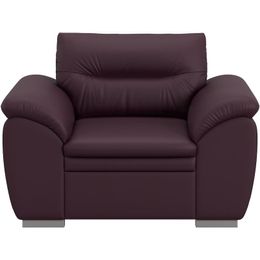 COTTA Sessel &raquo;Leandra&laquo; Polstergarnitur, auch als Set erh&auml;ltlich lila Luxus-Microfaser (100% Polyester);NaturLEDER: Bitte beachten Sie, dass 