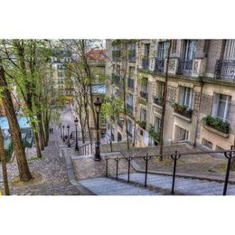 papermoon Fototapete &raquo;Montmartre in Paris&laquo; glatt bunt Vlies B/L: 3m x 2,23m, Bahnen: 6 Stk.