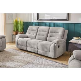 Jockenh&ouml;fer 3-Sitzer &raquo;Sylt, B: 220 cm&laquo; mit Relaxfunktion und Liegefunktion, Federkern-Polsterung grau B/H/T: 220cm x 103cm x 98cm, Chenille, Relaxfunktion