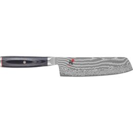 MIYABI Gem&uuml;semesser &raquo; 5000FCD Nakiri&laquo; Klingenl&auml;nge 17 cm, FRIODUR eisgeh&auml;rtete Klinge schwarz Spezialklingenstahl, Stahl Klingenl&auml;nge 17cm