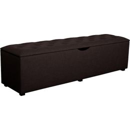 Home Affaire Hockerbank &raquo;Knobbed&laquo; Hockerbank mit Stauraum, Breite 120 cm und 160 cm grau Struktur fein (100% Polyester) f&uuml;r Bett Classico, Piazza, 