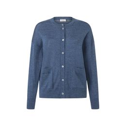 Maerz Muenchen Damen Strickjacke "Maerz Muenchen 221300 Strickjacke Damen Bekleidung", blau, Gr. 36, 100% Wolle (Merino), Strickjacken