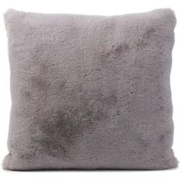 G&ouml;zze Dekokissen &raquo;Fellimitat-Kissen&laquo; silber Polyester B/L: 60cm x 60cm, 1 Stk.