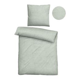 Biberna Bettw&auml;sche &raquo;Thea&laquo; 2 Stk. feines, weiches + leichtes Gewebe aus 100% Baumwolle,Sommer gr&uuml;n Musselin, Obermaterial: 100% Baumwolle B/L: 155cm x 220cm, 1
