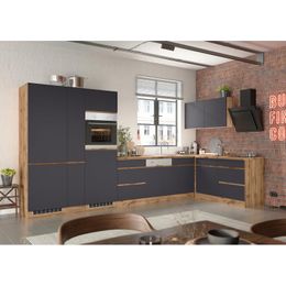 KOCHSTATION Winkelk&uuml;che &raquo;KS-Riesa&laquo; Stellbreite 390/180 cm, ohne E-Ger&auml;te braun B/H/T: 390cm x 200cm x 60cm, ohne E-Ger&auml;te