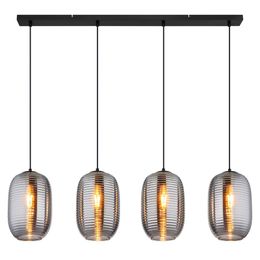 Globo LIGHTING H&auml;ngeleuchte &raquo;JEFREY&laquo; E27 1 Stk. H&auml;ngelampe Esszimmer-Leuchte Esstischleuchte Wohnzimmer schwarz H: 120cm, 1 Stk.