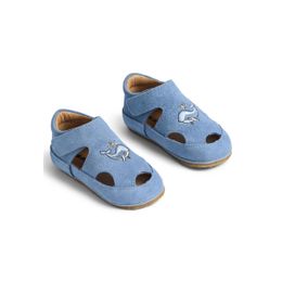 Wheat Kinder Trainingsschuh "Wheat Indoor Sandale Pax", Gr. 25, blau, Veloursleder, unifarben, Schuhe