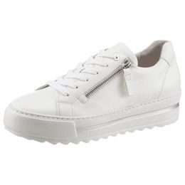 Gabor Damen Plateausneaker &raquo;FLORENZ&laquo; in Schuhweite G (=weit), Freizeitschuh, Halbschuh, Schn&uuml;rschuh wei&szlig; 43