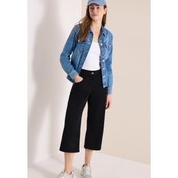 Cecil Damen Stoffhose, schwarz, Gr. 34, unifarben, Web, 96% Baumwolle, 4% Elasthan, Hosen, aus Baumwolle mit Stretchanteil