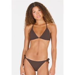 ENDURANCE ATHLECIA ATHLECIA Damen Triangel-Bikini-Top "Sherrill", braun, Gr. 44, unifarben, 85% Polyamid, 15% Elasthan, Bikini-Oberteile, im stilvoll gebundenen