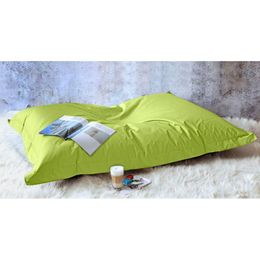 Kinzler Sitzsack &raquo;Sylt&laquo; 1 Stk. tlg. Uni Farben, Bezug aus Baumwolle, ideal im Wohnzimmer & Kinderzimmer gr&uuml;n Baumwolle B/H/T: 130cm x 15cm