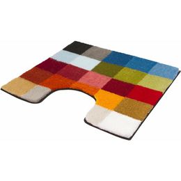 Kleine Wolke Badematte &raquo;Cubetto, Badvorleger, Badezimmer Teppich&laquo; H&ouml;he 25 mm rutschhemmend beschichtet fu&szlig;bodenheizungsgeeignet Badteppich, modernes Karo Muster, 