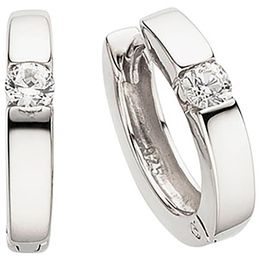 Aniston Jewelry & Watches Damen Aniston JEWELRY & WATCHES Paar Creolen &raquo;Schmuck Geschenk Silber 925 Klappcreole&laquo; mit Zirkonia (synth.) silber 15mm, 