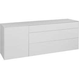 M&auml;usbacher Lowboard &raquo;Imola&laquo; Lowboard, mit Glasfront und Glasoberplatte, 1 Schublade grau B/H/T: 169cm x 42cm, F&uuml;&szlig;e aus Kunststoff,2 Packst&uuml;cke, 1 Stk., 1 Stk.