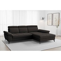 Sit & More sit&more Ecksofa &raquo;Vanity L-Form, B: 264 cm, Leder&laquo; Inkl.Sitz-,Kopf-und Armteilverstellung braun B/H/T: 264cm x 84cm x 181cm, NaturLEDER Stoff, 