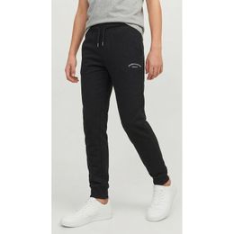 Jack & Jones Jack & Jones Junior Herren Sweathose &raquo;JPSTGORDON COLLEGE SWEAT PANTS JNR&laquo; mit Logostickerei schwarz 140, N-Gr