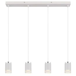 Globo LIGHTING H&auml;ngeleuchte &raquo;KORBEN&laquo; GU10 1 Stk. H&auml;ngelampe/Pendelleuchte/Esszimmer/Wohnzimmer/Esstisch wei&szlig; H: 12cm, 1 Stk.