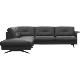 FLEXLUX Ecksofa &raquo;Glow bequem und komfortabel durch hochwertigen Sitzaufbau, L-Form&laquo; Skandinavisches Design, In hochwertiger Verarbeitung schwarz 100% 