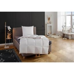 Ribeco G&auml;nsedaunenbettdecke &raquo;Kalle&laquo; extrawarm F&uuml;llung G&auml;nsedaunen & -federn 1 Stk. tlg. pflegeleicht! wei&szlig; Bezug: 100% Baumwolle. F&uuml;llung: 90% 