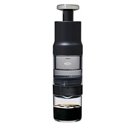 OXO Good Grips Kaffeebereiter &raquo;Rapid Brew Schnellbr&uuml;her&laquo; Hei&szlig; in 2 Minuten, Cold Brew in 5 Minuten &ndash; ganz ohne Strom schwarz Einheitsgr&ouml;&szlig;e