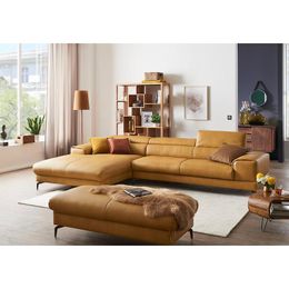 W.Schillig Ecksofa &raquo;piedroo, Designsofa mit tollem Sitzkomfort, bequem und elegant, L-Form&laquo; Kopfteilverstellung, wahlweise mit Sitztiefenverstellung, 