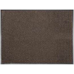 PRIMAflor-Ideen in Textil Fu&szlig;matte &raquo;CLEAN, Made in Belgium&laquo; rechteckig 8,5 mm H&ouml;he Schmutzfangmatte, gro&szlig;e Farbauswahl, waschbar braun Polyamid B : 